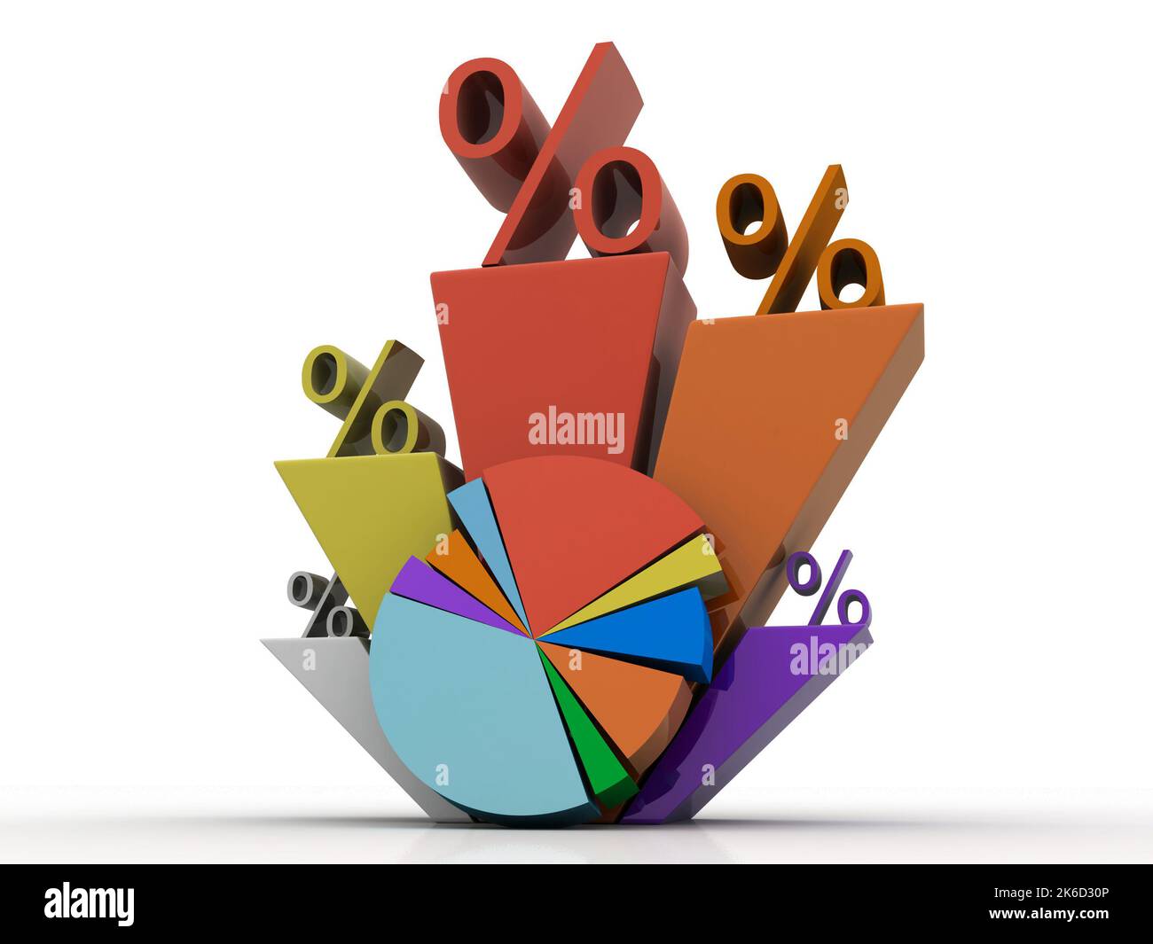 3d rendering Stock market online business concept. business Graph Stock ...