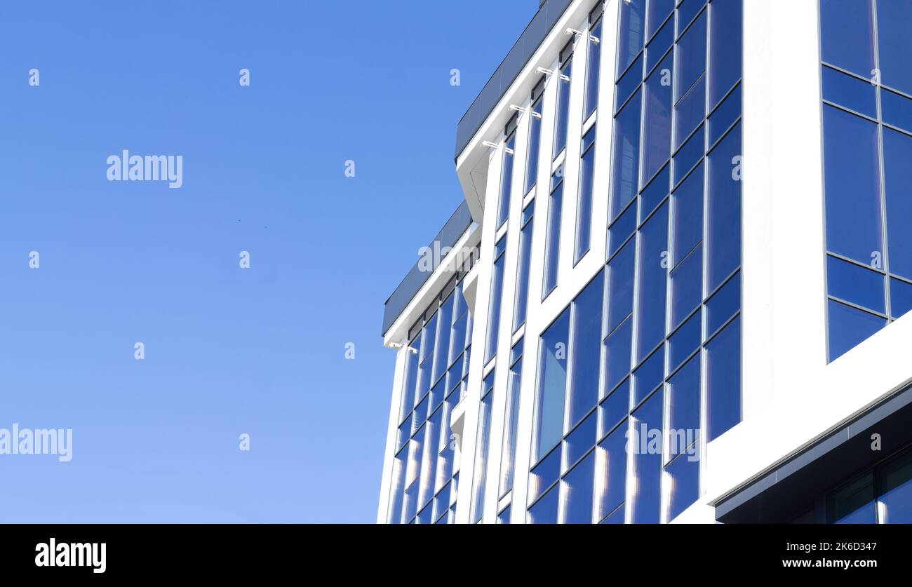 Exterior of modern glass residential building or office building Stock ...