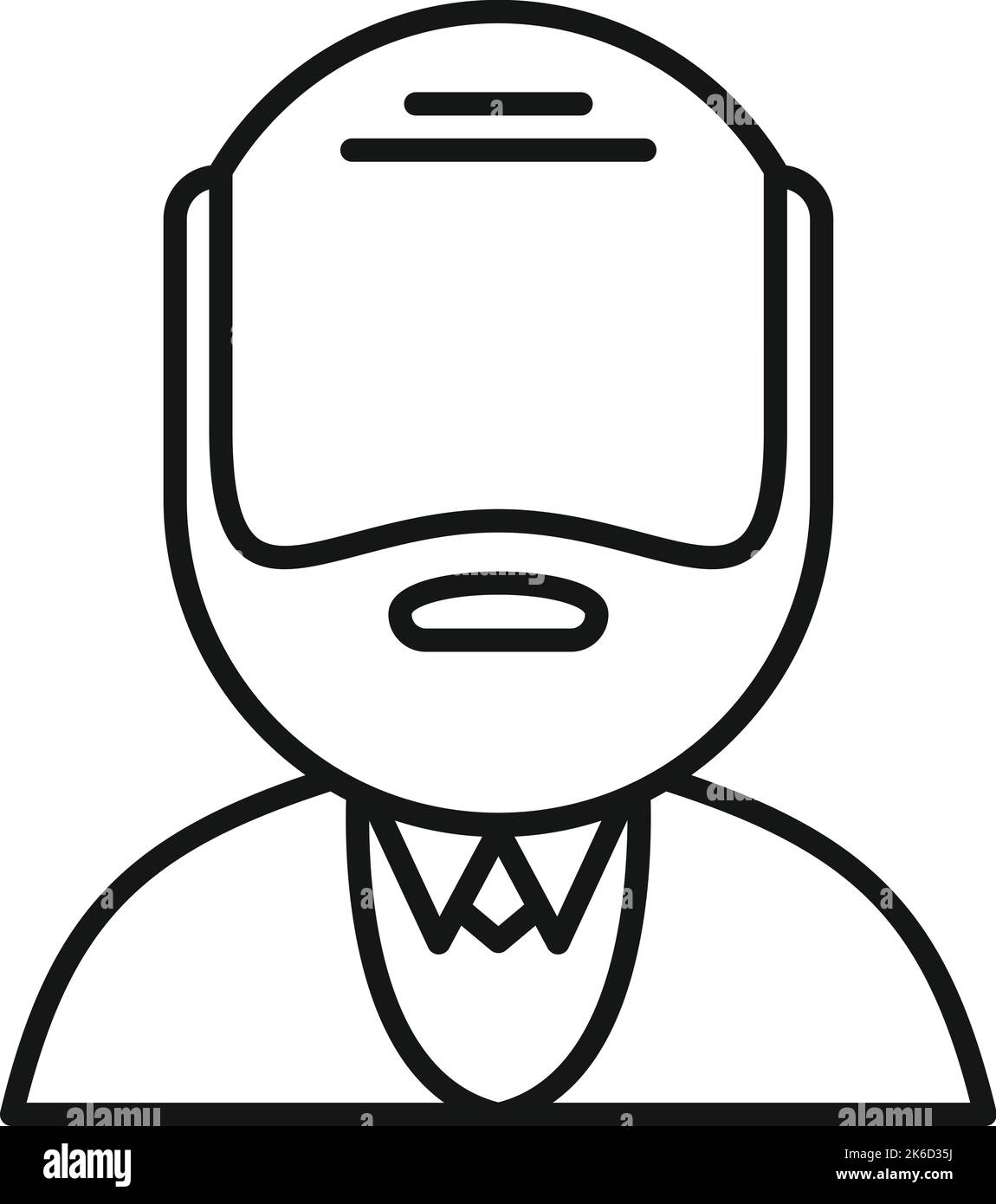 Old Man Icon Outline Vector Adult Human Age Generation Stock Vector