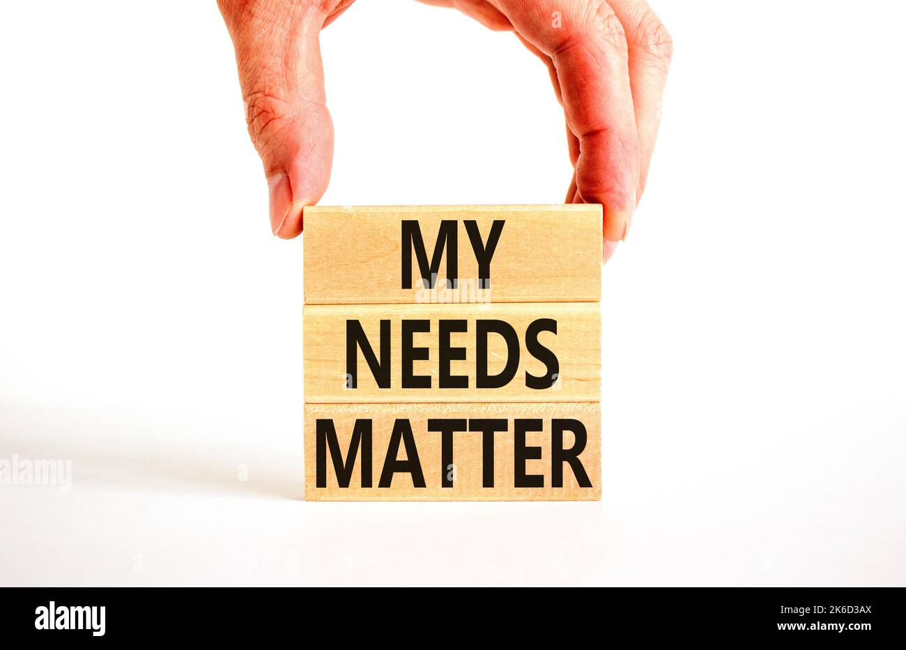 My needs matter symbol. Concept words My needs matter on wooden blocks ...