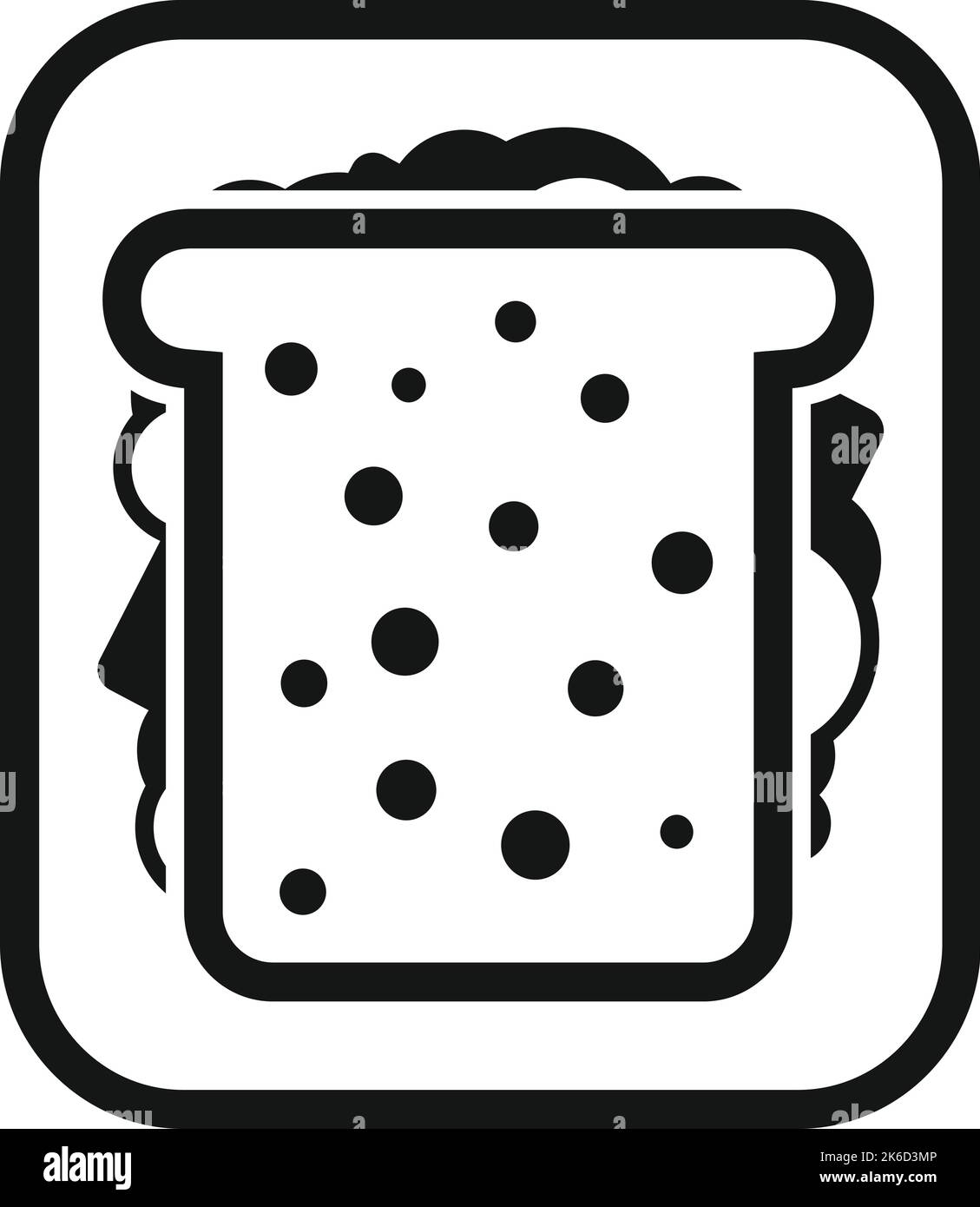 Sandwich airline food icon simple vector. Flight meal. Air plane Stock ...