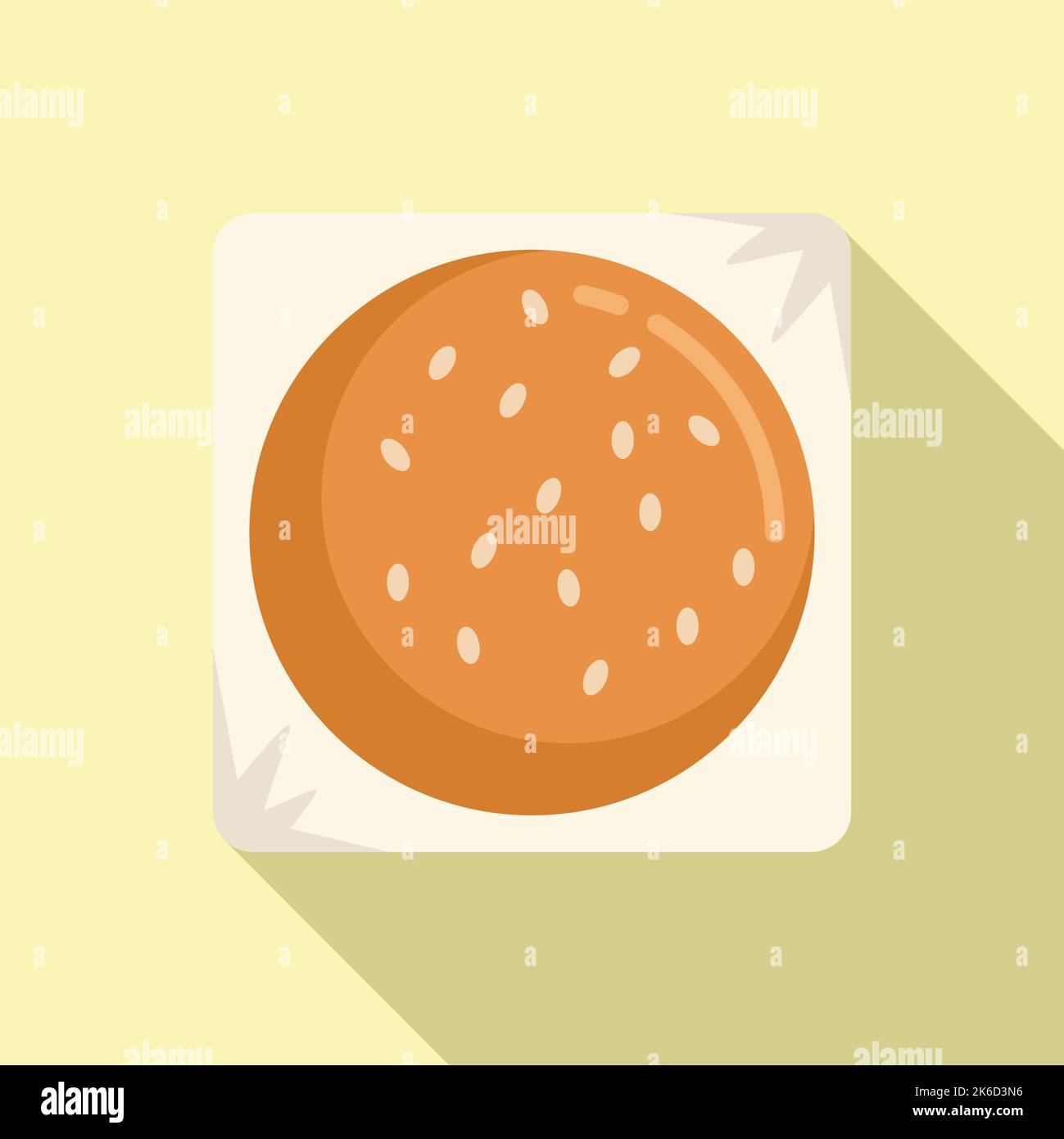 Airline food hamburger icon flat vector. Flight meal. Airplane service ...