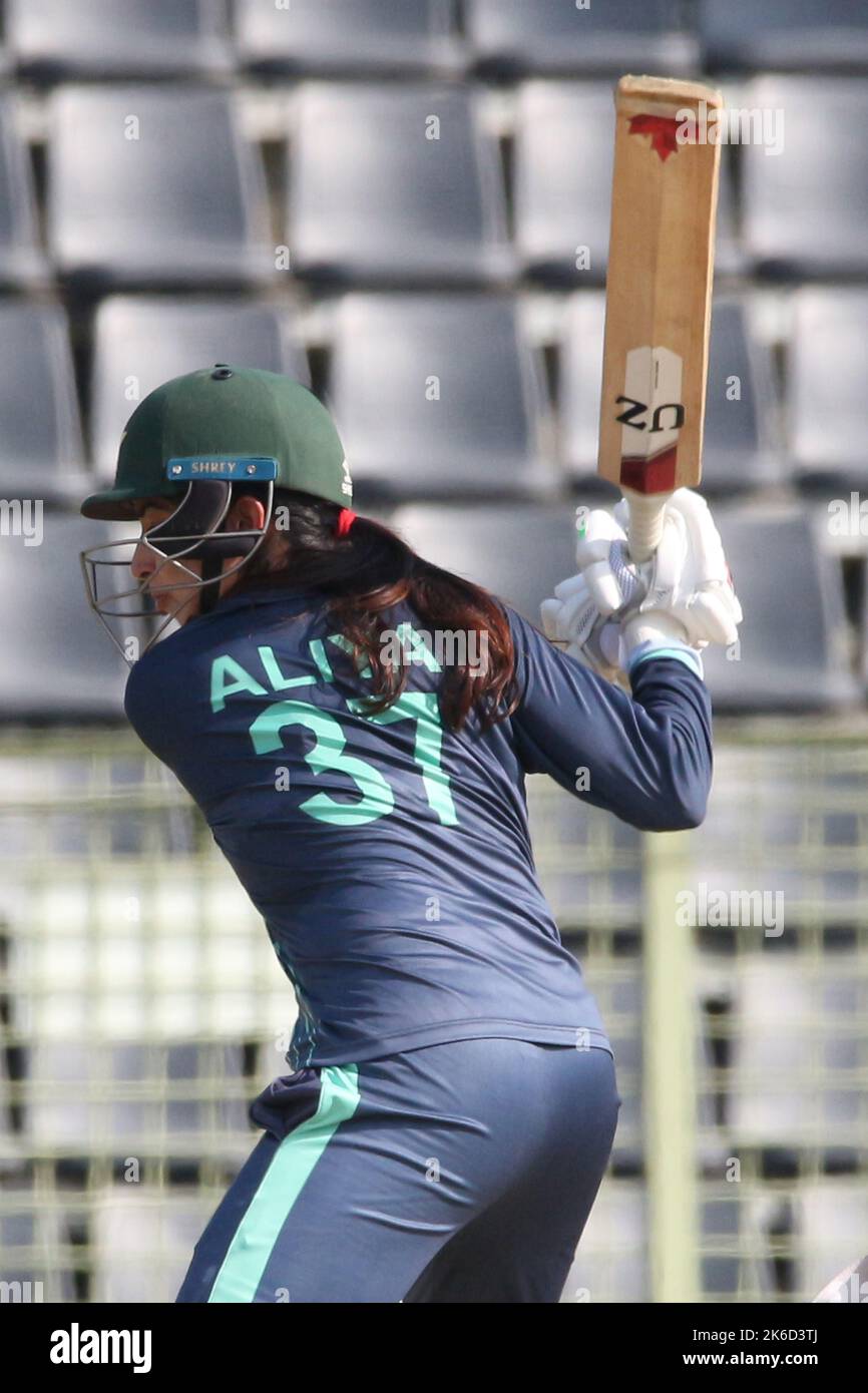 October 9, 2022, Sylhet, Bangladesh: Aliya Riaz of the Pakistan team in ...