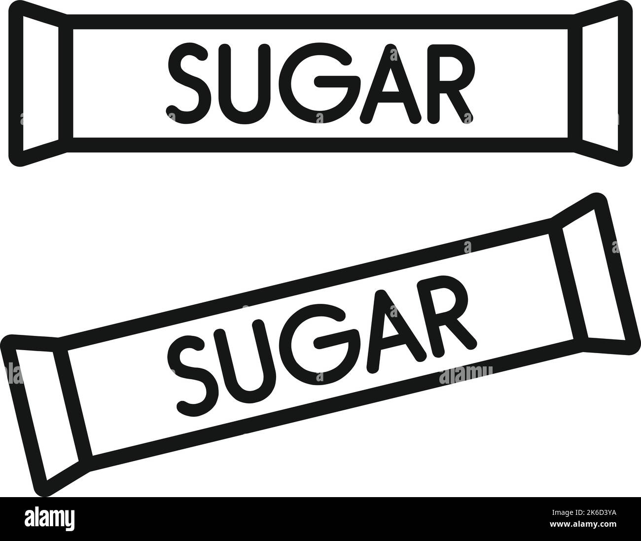 Sugar sticks icon outline vector. Airline food. Airplane service Stock ...
