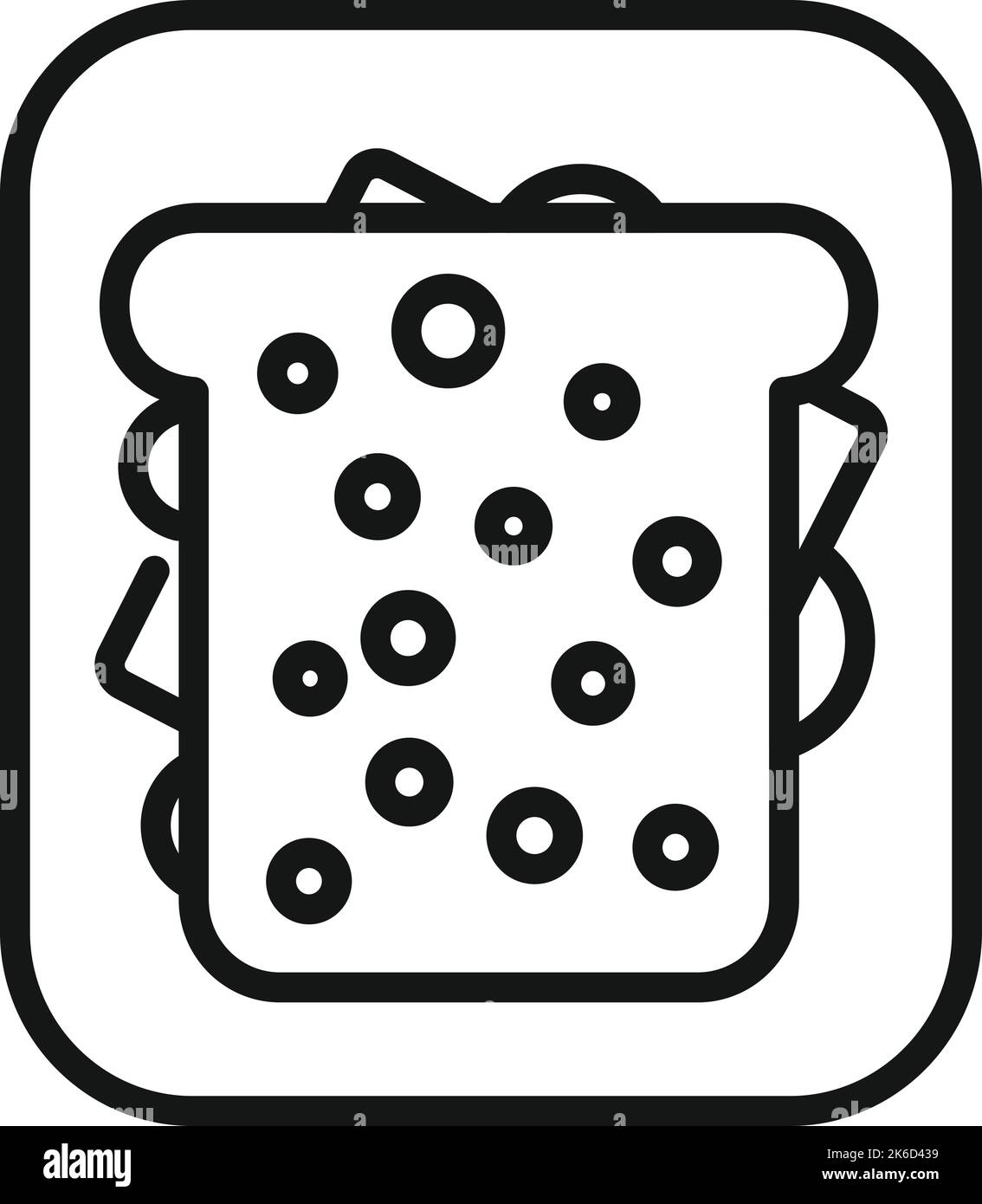 Sandwich airline food icon outline vector. Flight meal. Air plane Stock ...