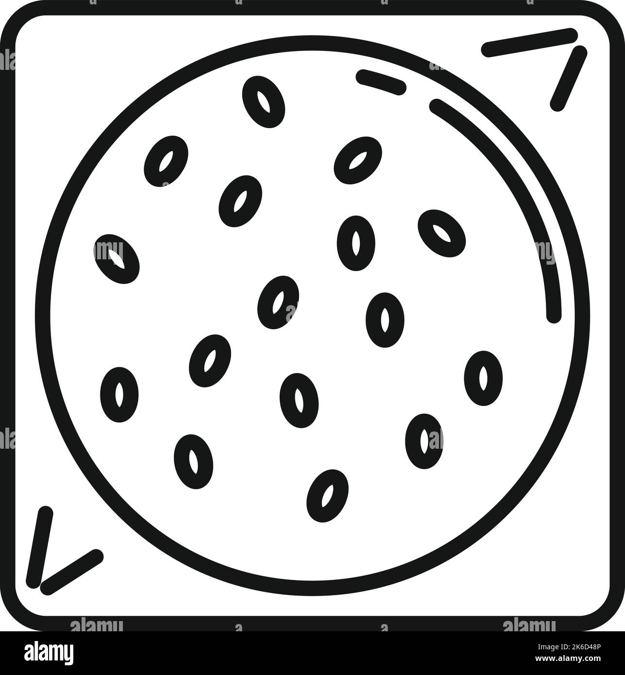 Airline food hamburger icon outline vector. Flight meal. Airplane ...