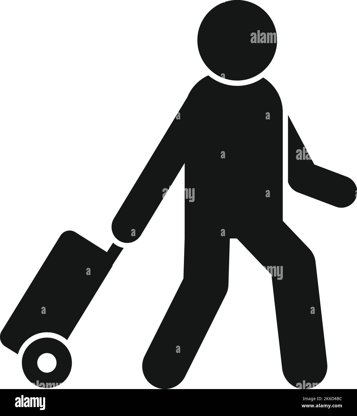 Man take travel bag icon simple vector. Airline plane. Air seat Stock ...