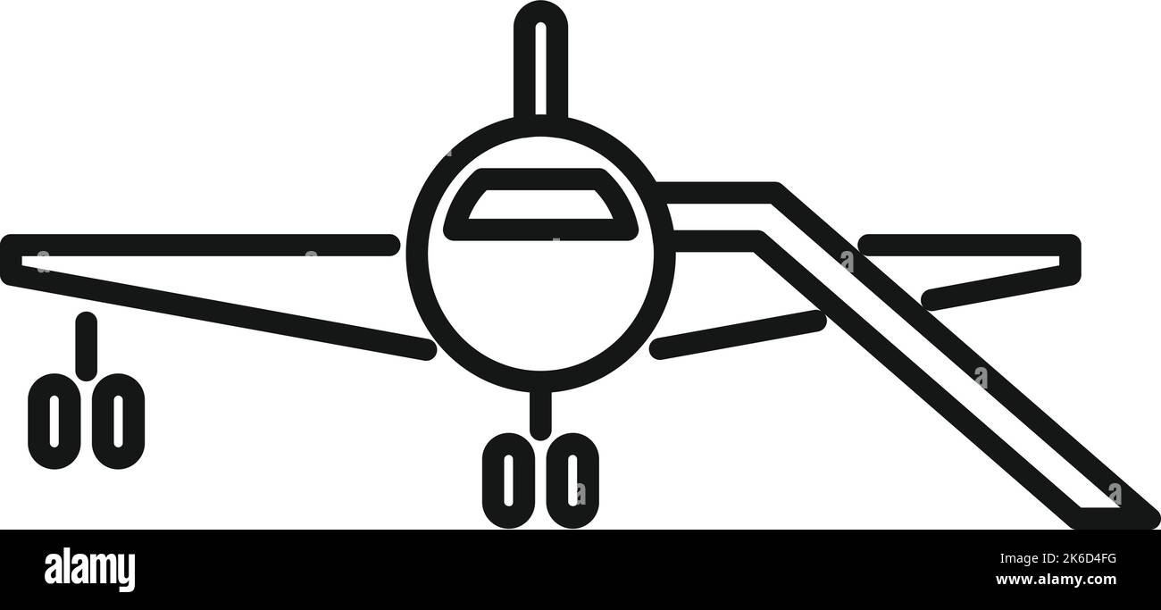 Airplane icon outline vector. Airline passenger. Air seat Stock Vector ...