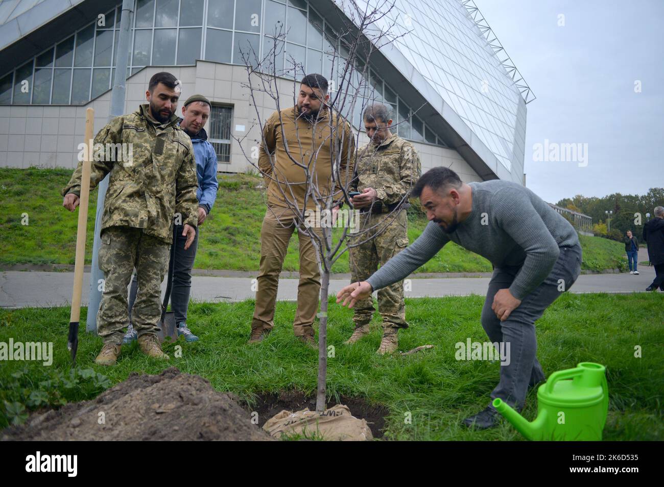 KYIV, UKRAINE - OCTOBER 11, 2022 - Servicemen are pictured during the ...