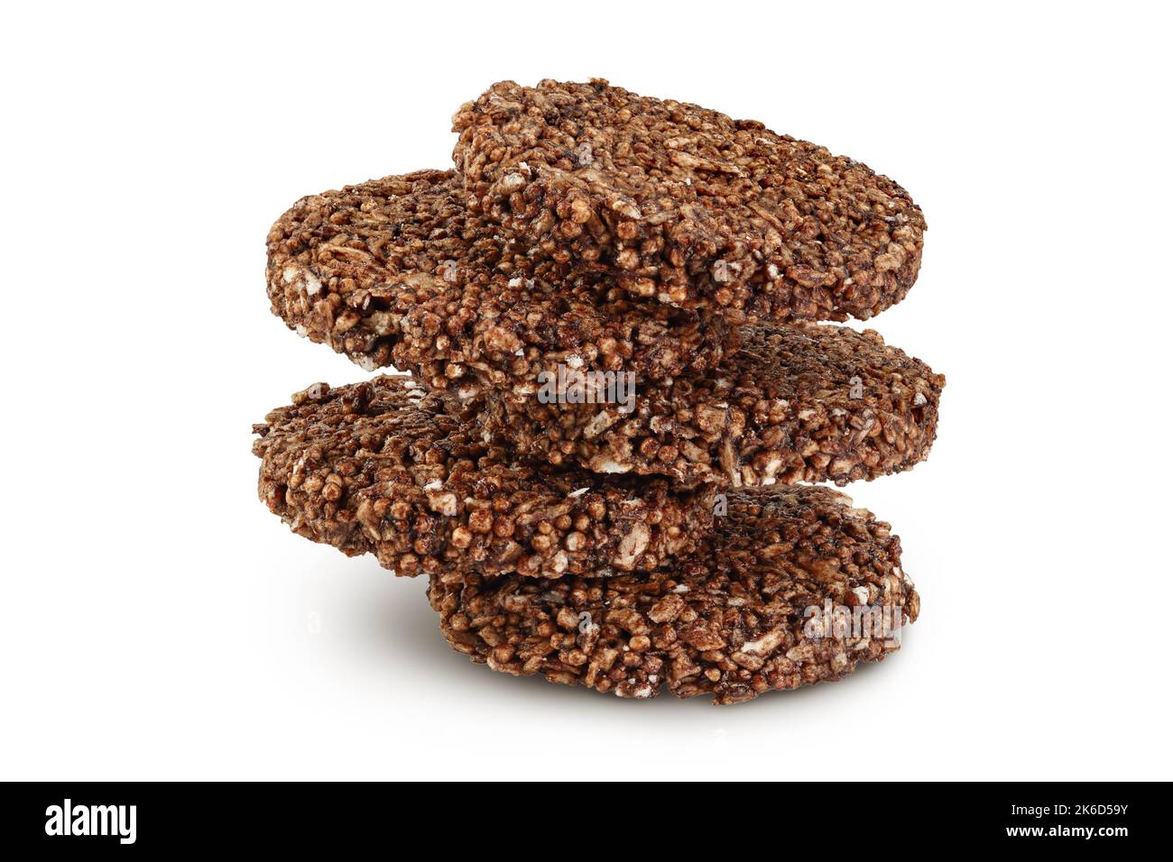 amaranth cookies with carob isolated on white background with full ...