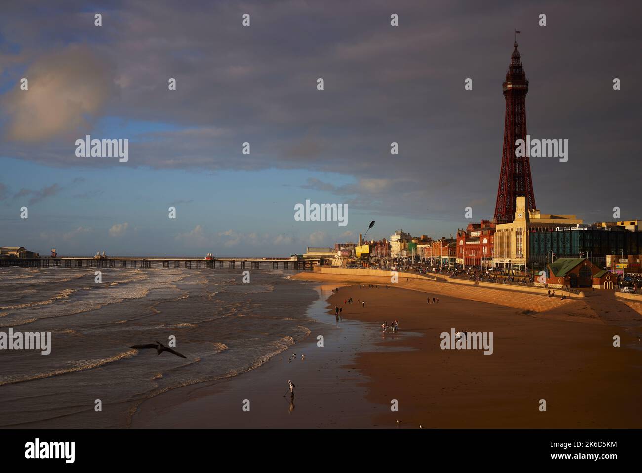 A beautiful shot of the Blackpool Tower from Central Pier Stock Photo ...