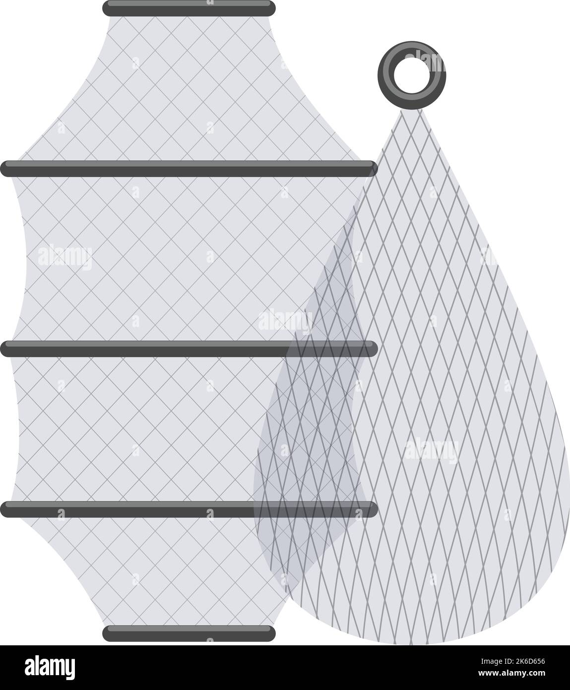 Fishing net icon cartoon vector. Camp equipment. Adventure hike Stock ...