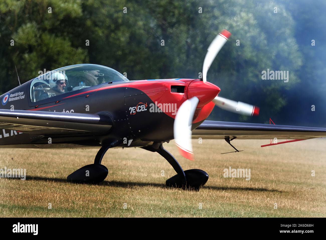Single seat stunt flying aerobatic aircraft at East Kirkby air show ...