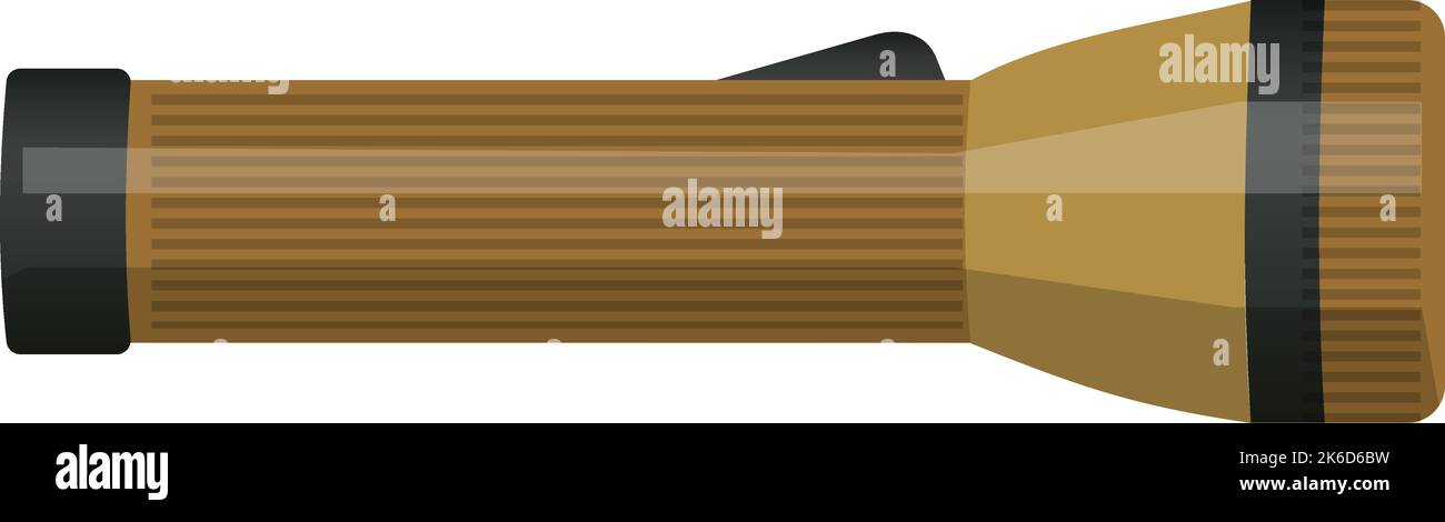 Hunting flashlight icon cartoon vector. Hunter equipment. Camp ...