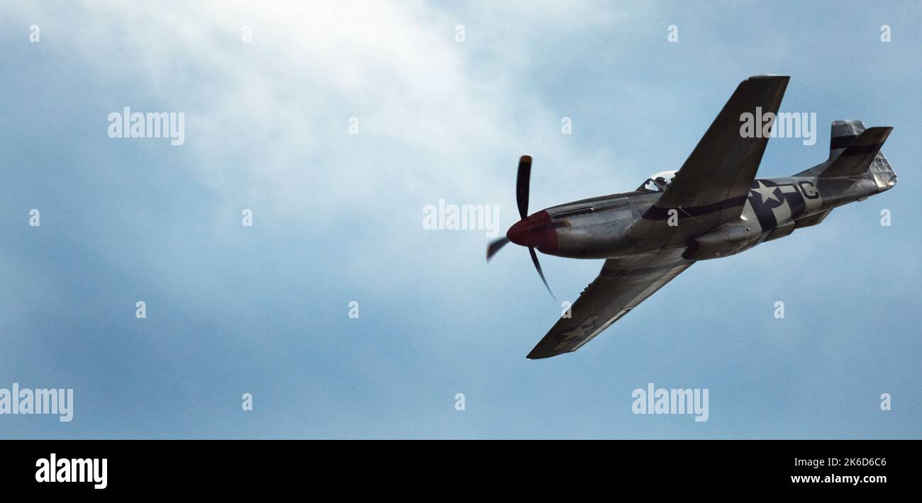 North American P51D Mustang fighter at East Kirkby air show ...