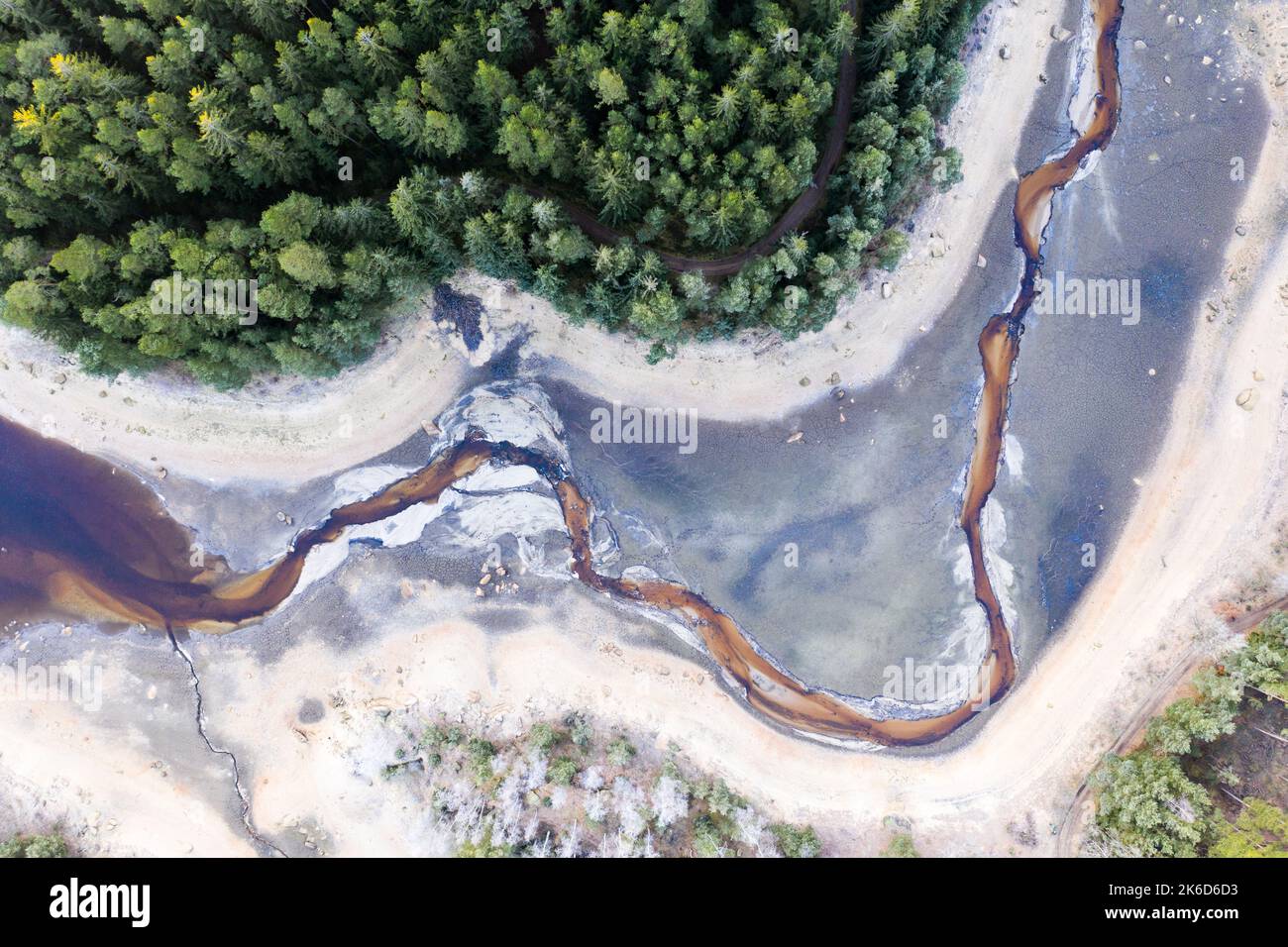 Aerial view of erosion patterns hi-res stock photography and images - Alamy