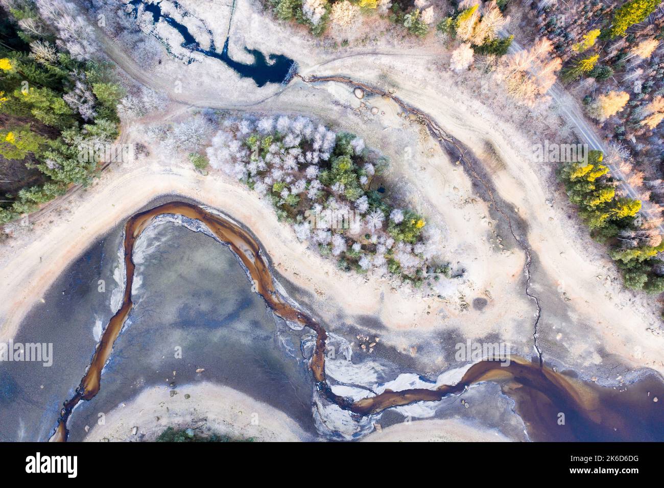 Aerial view of erosion patterns hi-res stock photography and images - Alamy