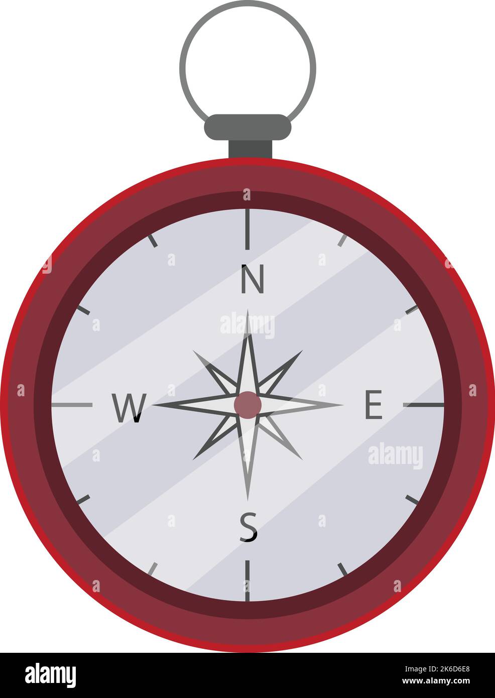 Hike compass icon cartoon vector. Hunter equipment. Camp adventure ...