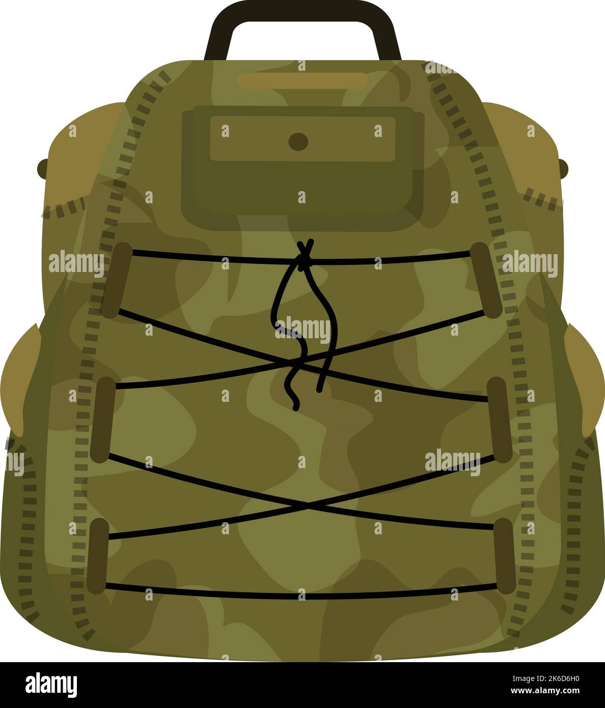 Hunter backpack icon cartoon vector. Hunting equipment. Hunt camp Stock ...