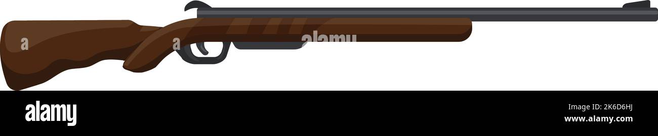 Hunting rifle icon cartoon vector. Hunter equipment. Camp adventure ...