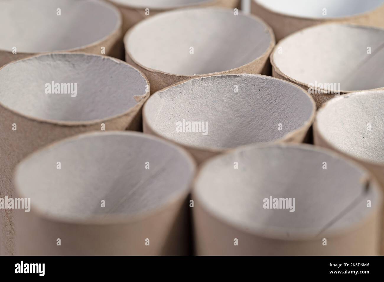 A lot of empty cardboard tubes from toilet paper Stock Photo - Alamy