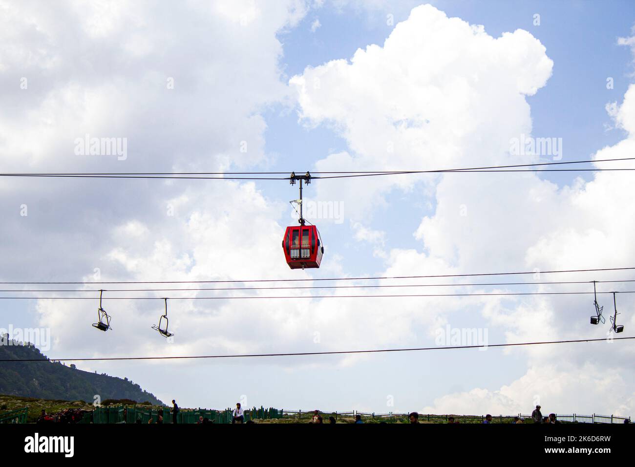 ropeway cable car, Gulmarg Gondola, Jammu and Kashmir, union territory of India is a high ...