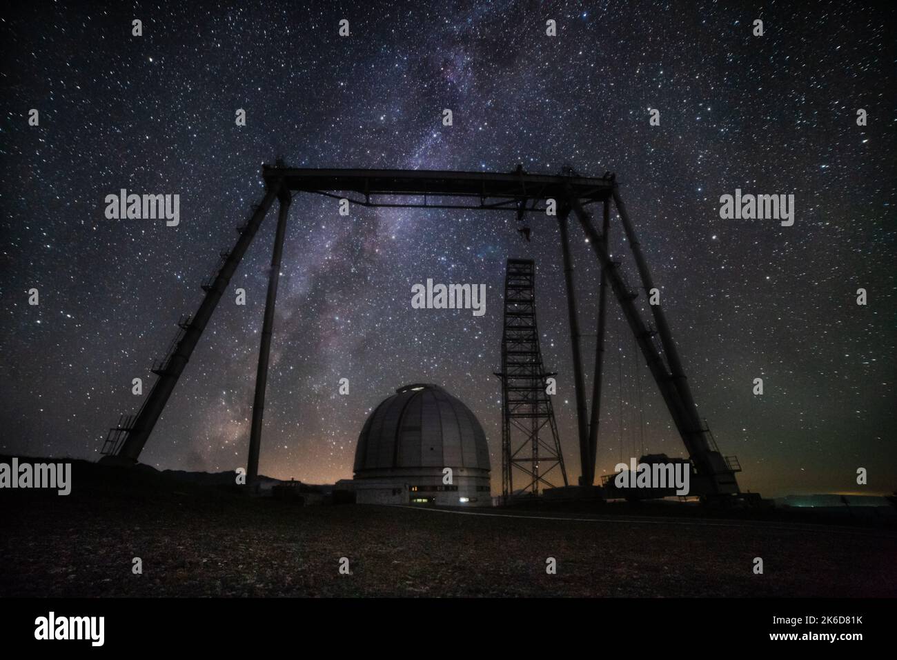 The Special Astrophysical Observatory with milky way stars in the sky ...
