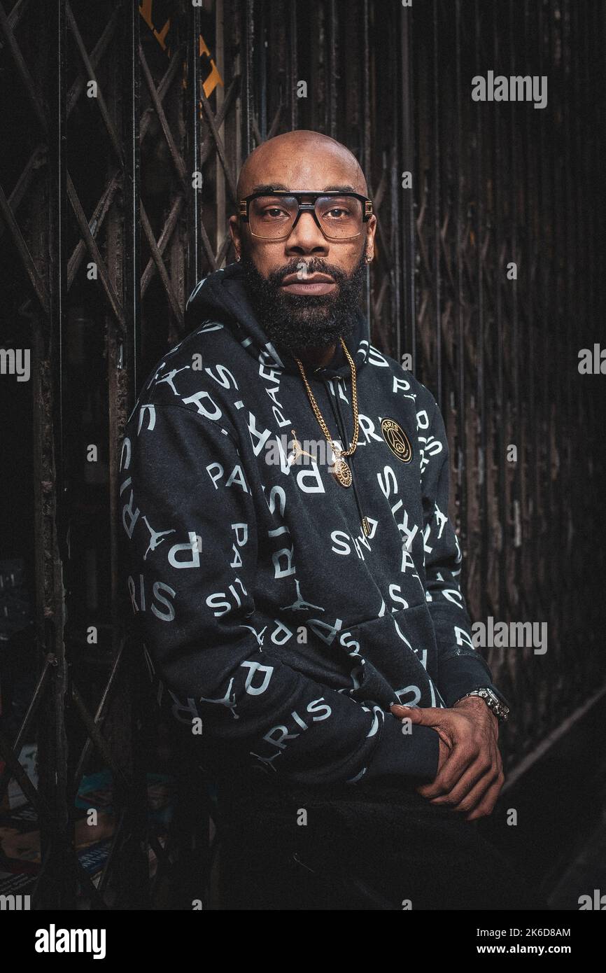 Paris, France, February 23, 2021. French rap singer Busta Flex poses ...
