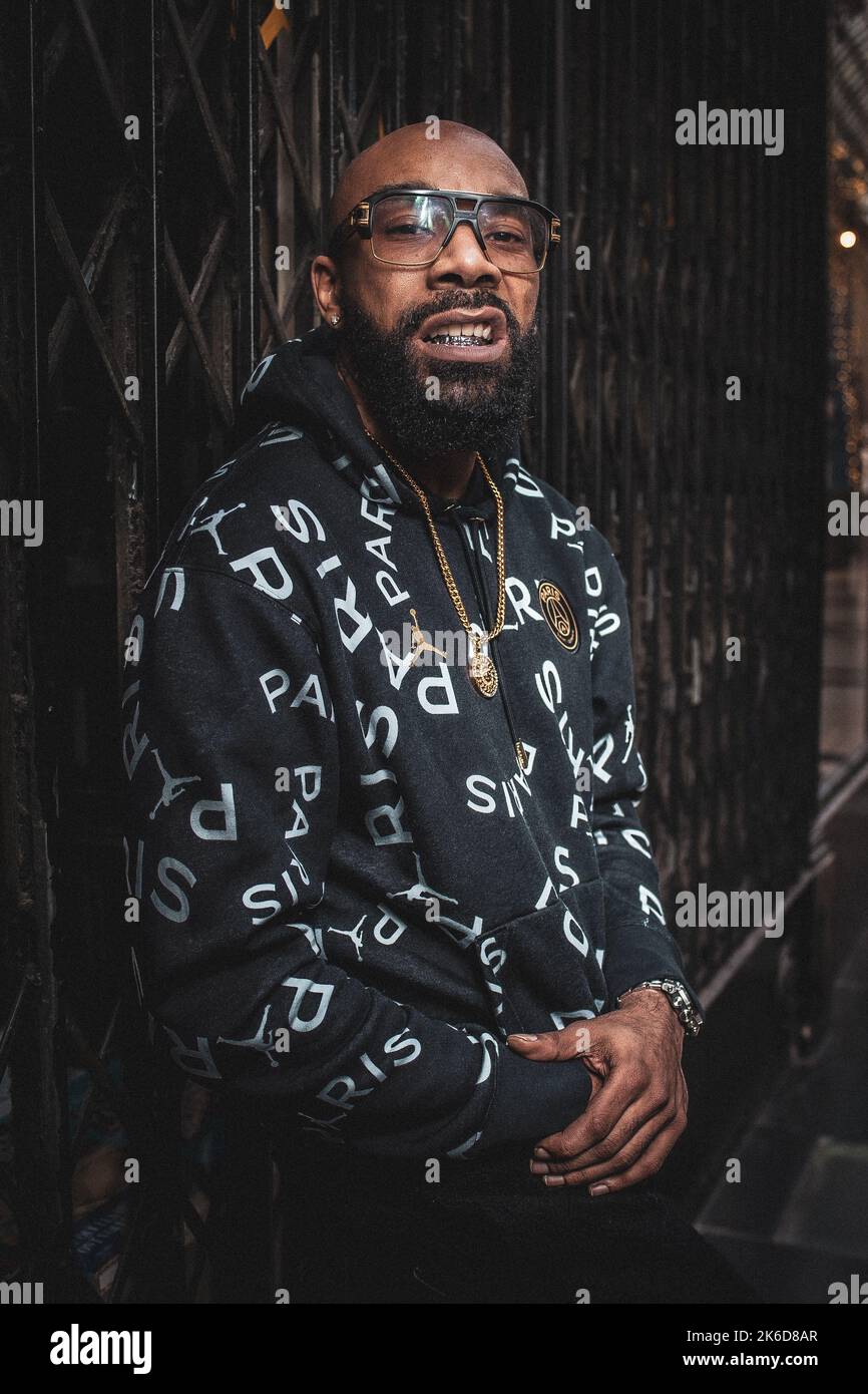 Paris, France, February 23, 2021. French rap singer Busta Flex poses ...