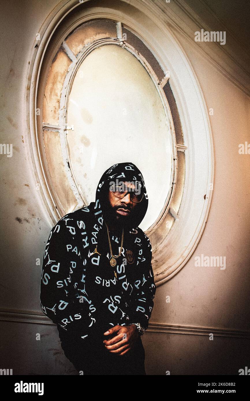 Paris, France, February 23, 2021. French rap singer Busta Flex poses ...