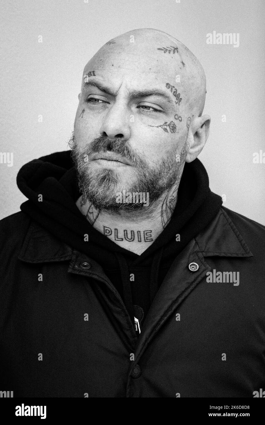 Paris, France, March 17, 2021. French rap singer Swift Guad poses ...