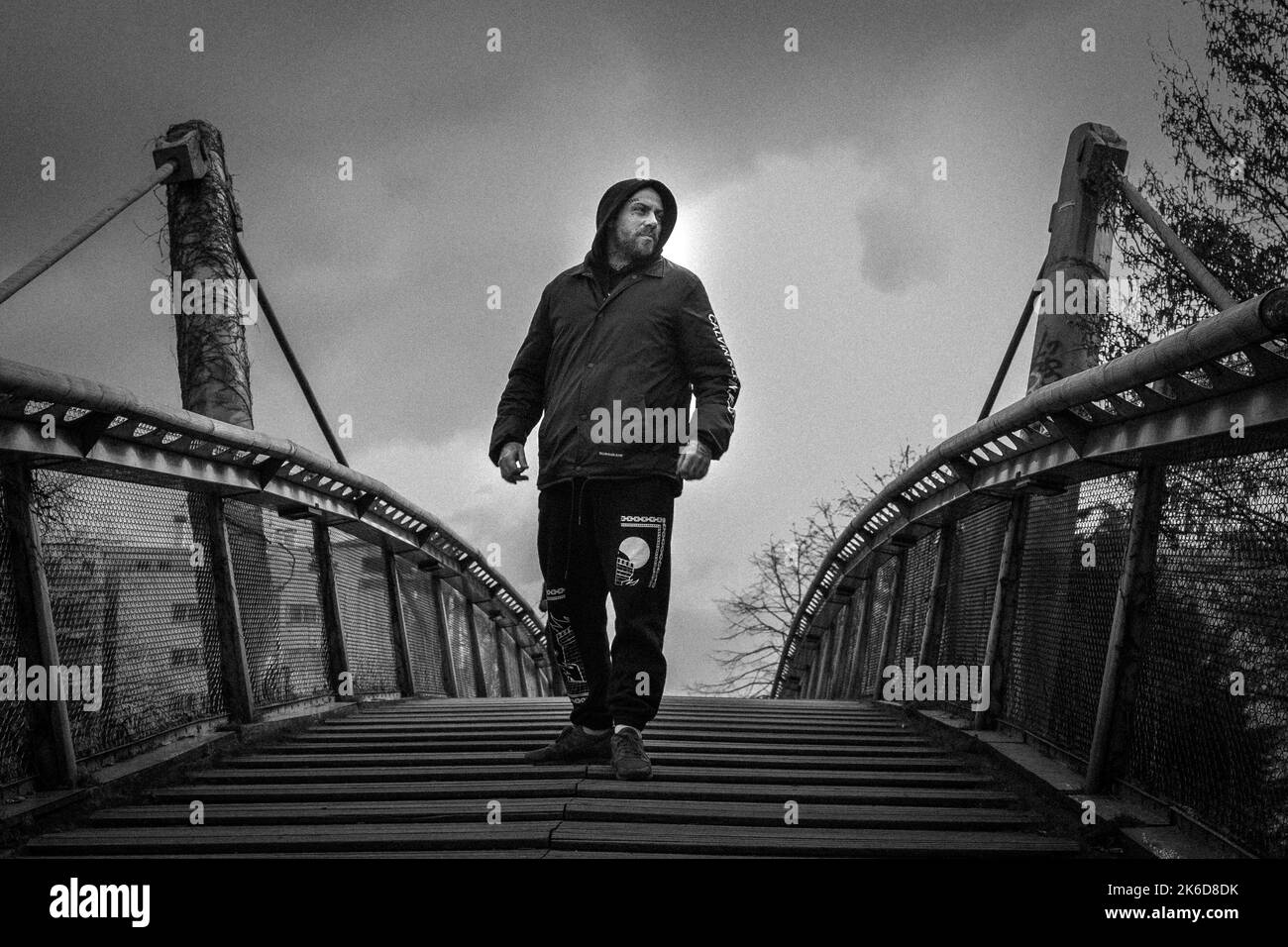 Paris, France, March 17, 2021. French rap singer Swift Guad poses ...