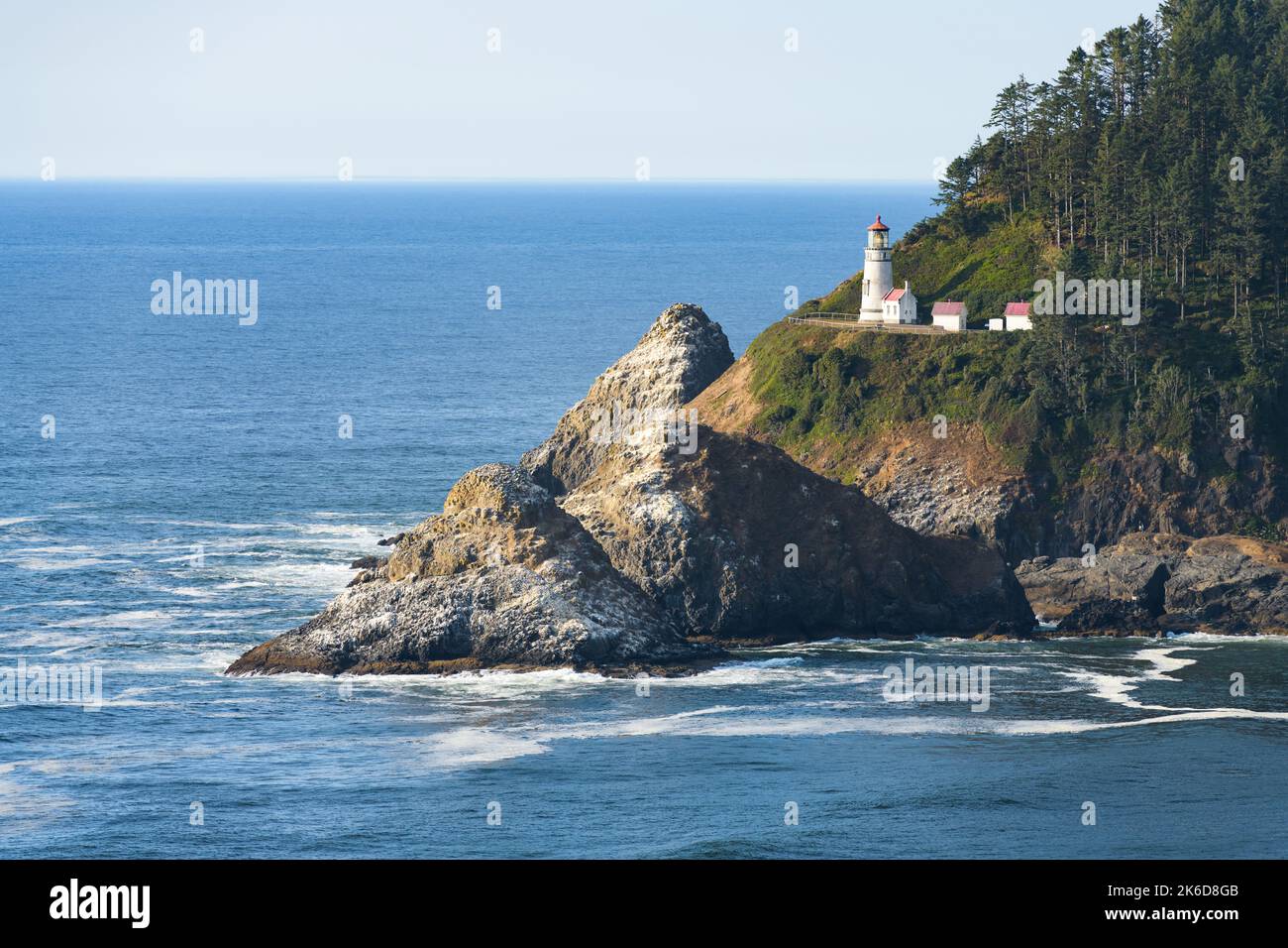 Florence, OR, USA - September 18, 2022; Heceta Head Lighthouse on the ...
