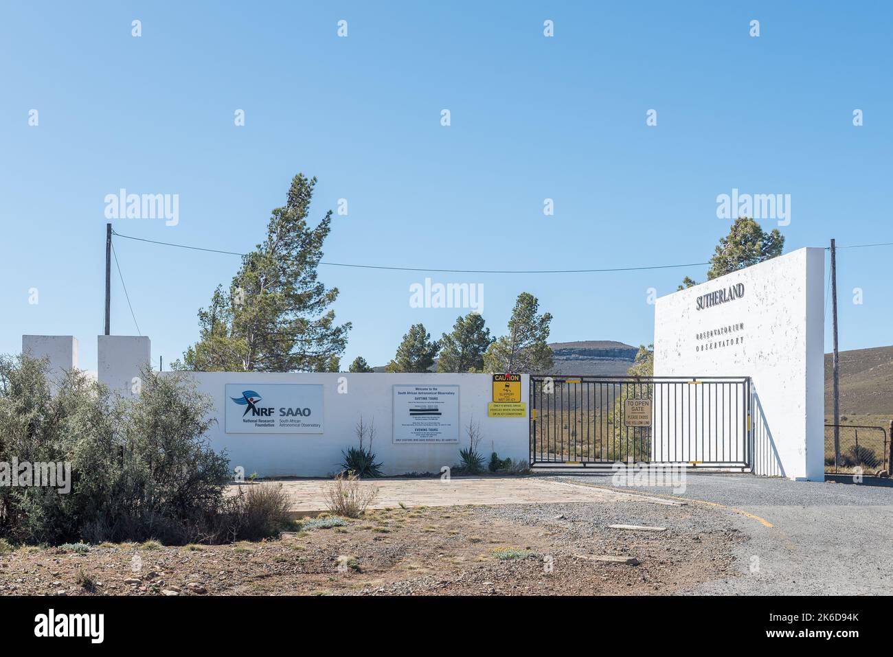 SUTHERLAND, SOUTH AFRICA - SEP 3, 2022: Entrance to the South African ...