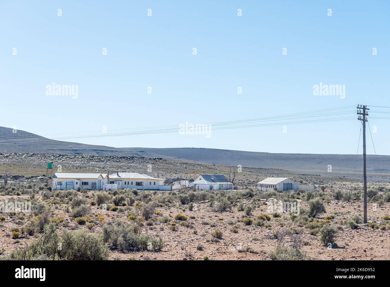 SUTHERLAND, SOUTH AFRICA - SEP 3, 2022: Buildings at Kuilenburg farm on ...