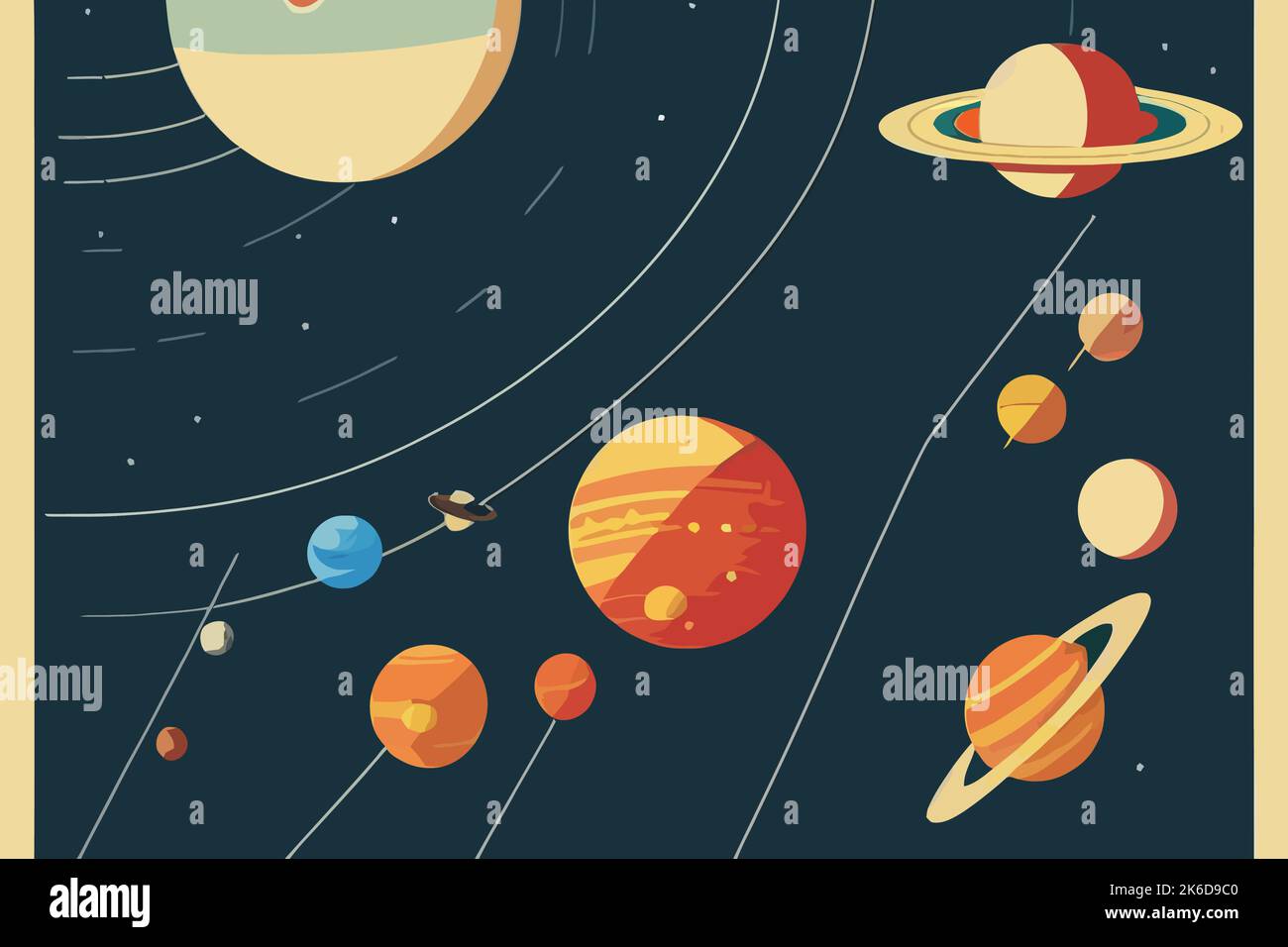 A concept drawing of the solar system Stock Vector Image & Art - Alamy