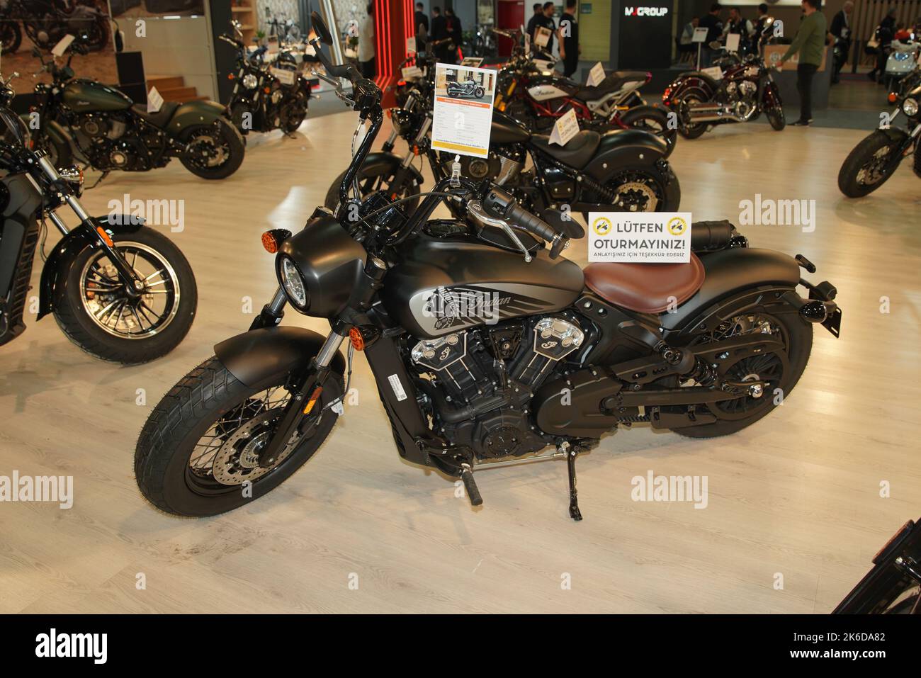 ISTANBUL, TURKEY - APRIL 23, 2022: Indian motorcycle on display at ...
