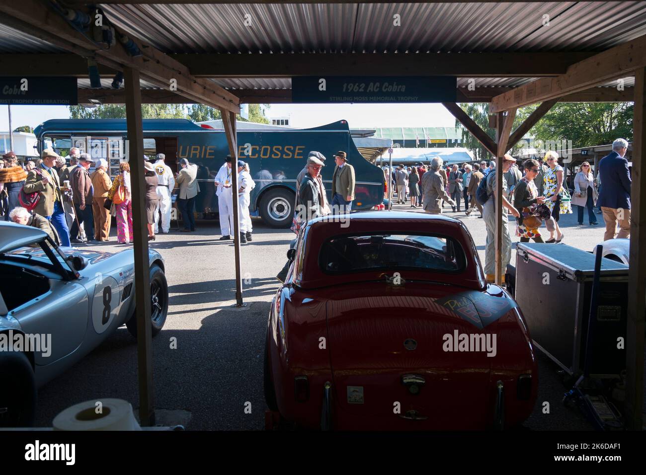 Red 1962 AC Cobra Stirling Moss Memorial Trophy race entrant in the ...