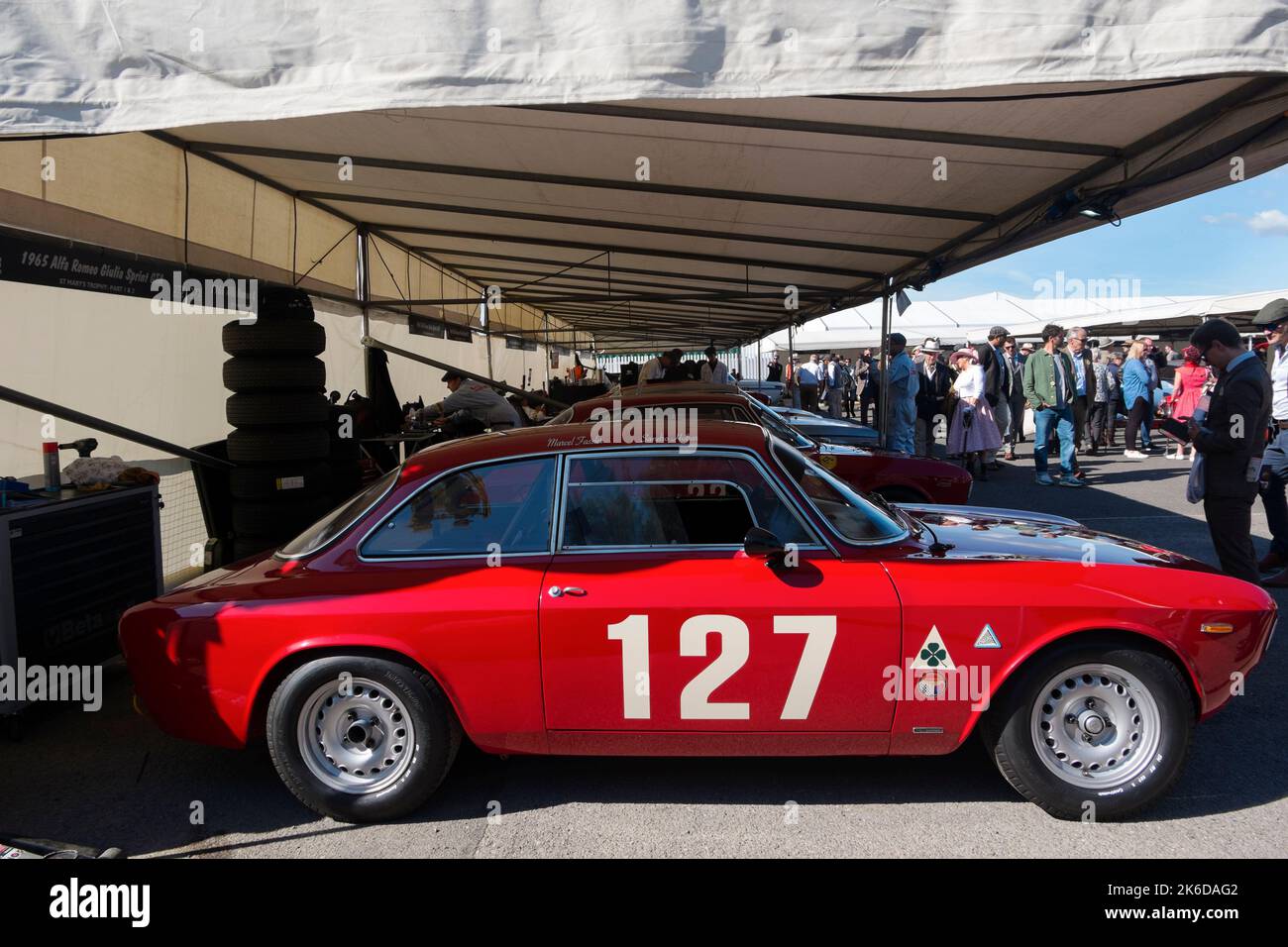A red 1965 Alfa Romeo Giulia Sprint GTA St Mary's Trophy race entrant ...