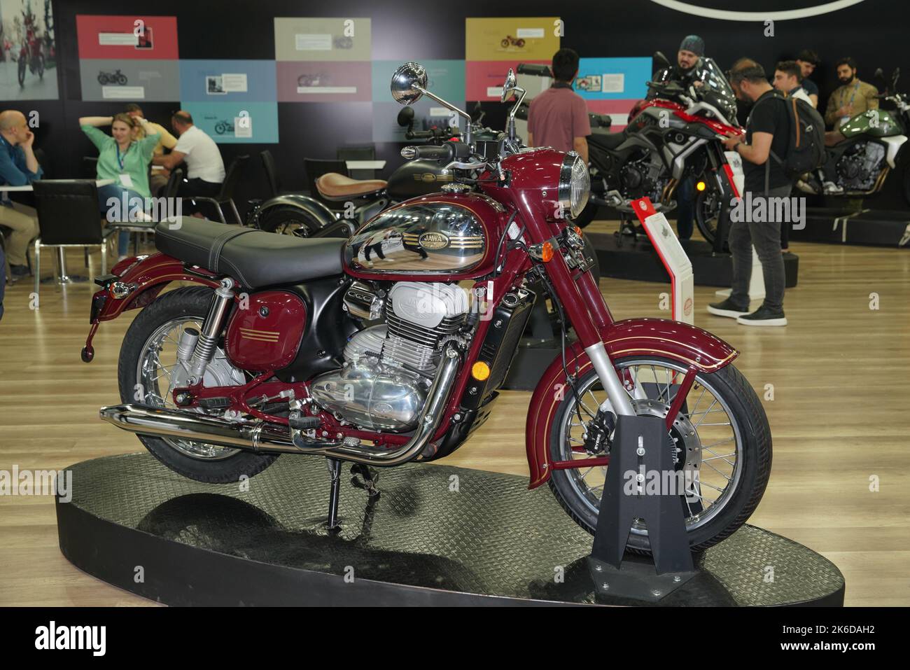 ISTANBUL, TURKEY - APRIL 23, 2022: Jawa motorcycle on display at ...