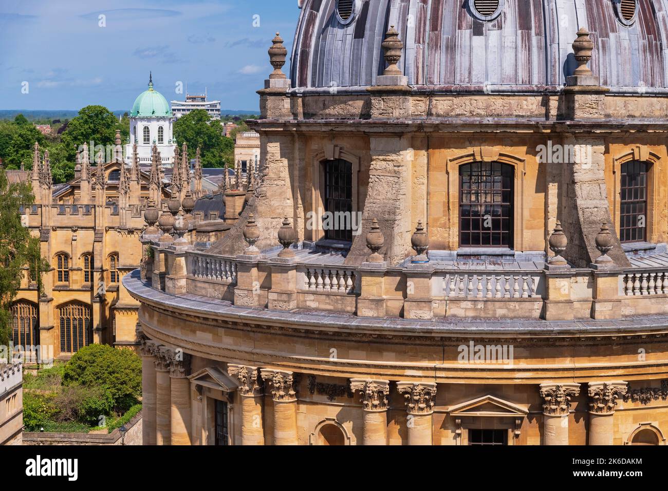 England, Oxfordshire, Oxford, Section of the dome of Radcliffe Camera ...