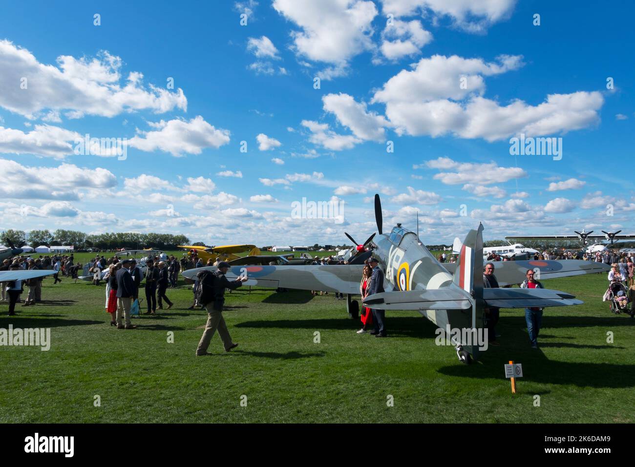 A British WW2 Spitfire aeroplane, part of the Freddie March Spirit of ...