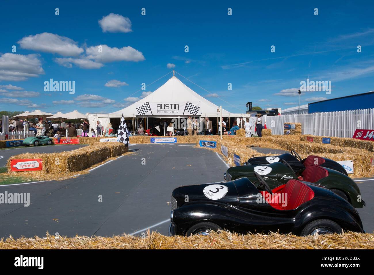 The small circuit made out of hay bales for the Austin J40 pedal cars ...
