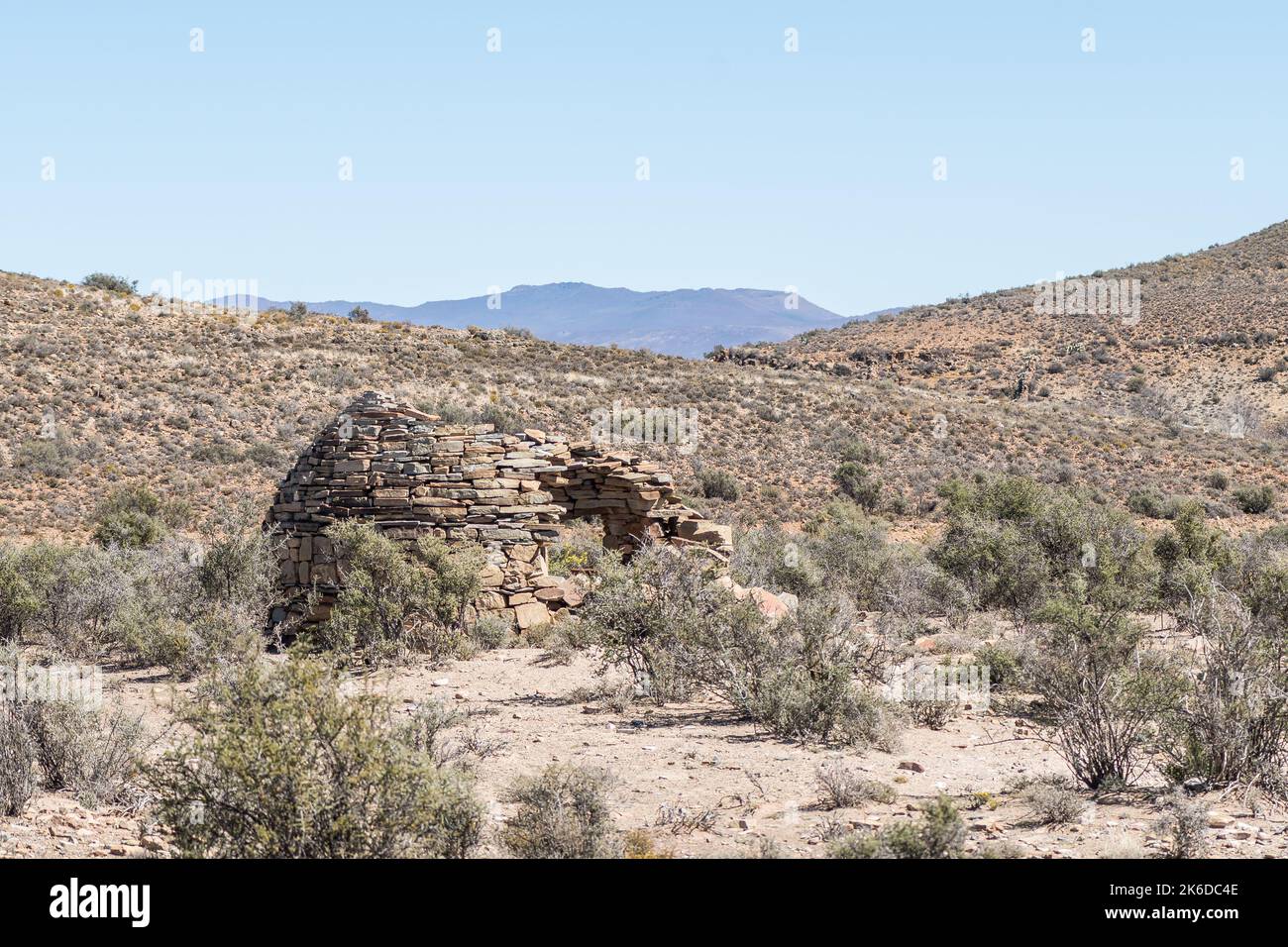 A landscape, with a ruin, on the historic Postal Route between ...