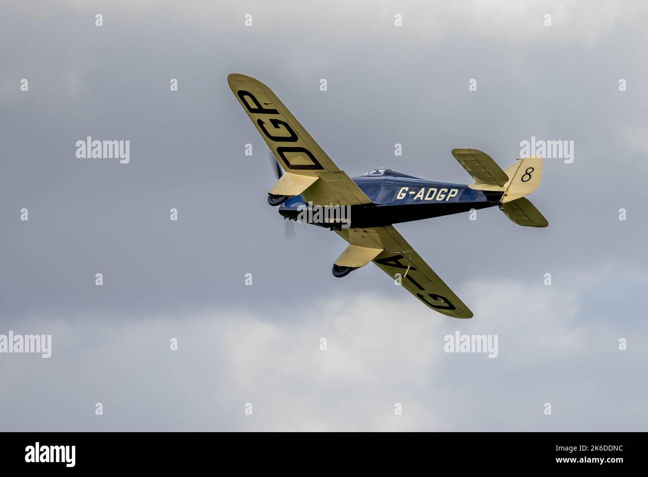 1935 Miles Hawk Speed Six ‘G-ADGP’ airborne at the Race Day Airshow ...