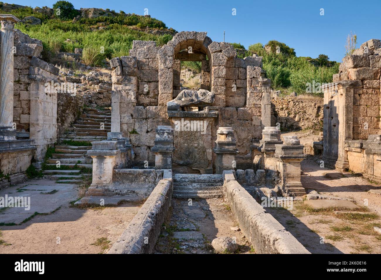 Nymphaeum (Fountain) of Kestros, ruins of the Roman city of Perge ...