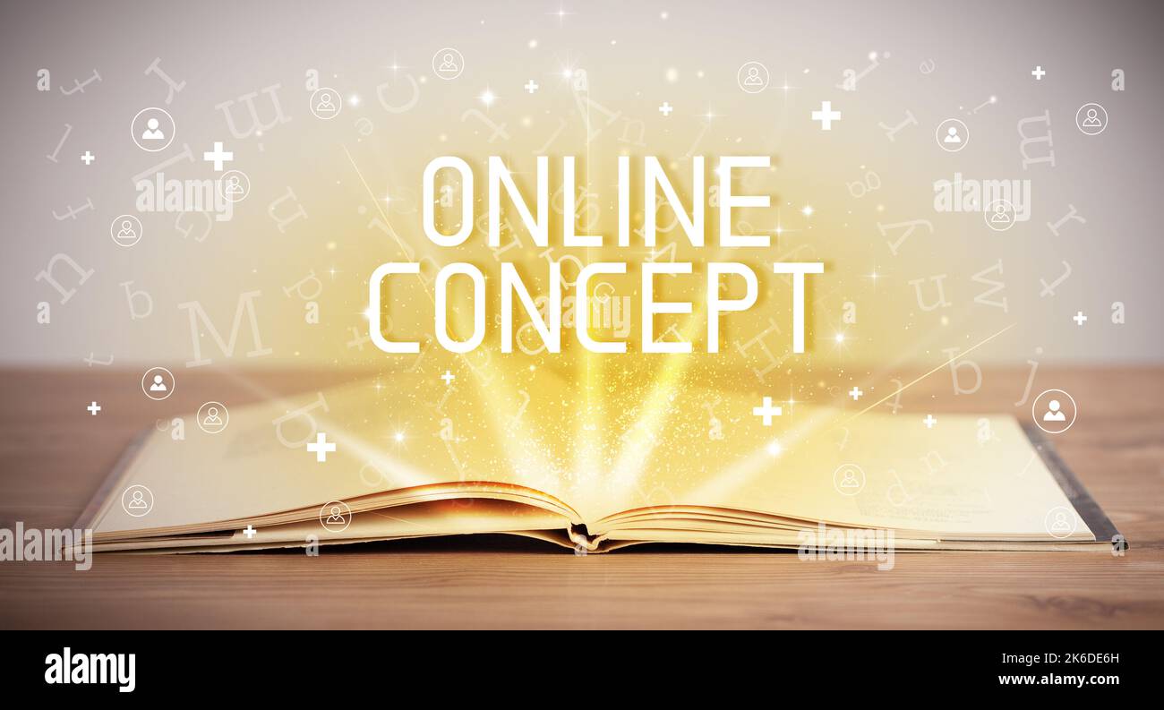 open book, social networking concept Stock Photo - Alamy