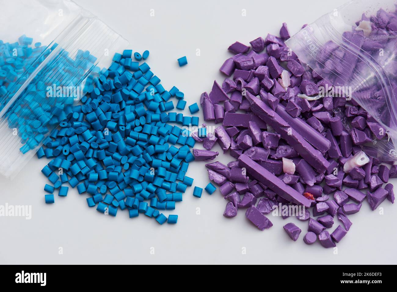 recent milled plastic products for recycling process Stock Photo - Alamy