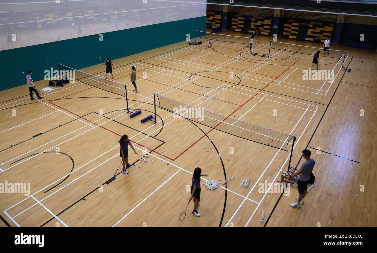 People playing badminton at Hang Hau sports centre in Hang Hau. 10OCT22 ...
