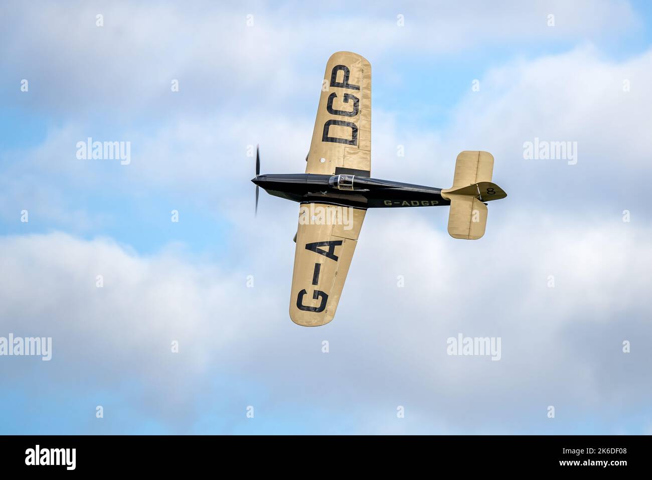 1935 Miles Hawk Speed Six ‘G-ADGP’ airborne at the Race Day Airshow ...